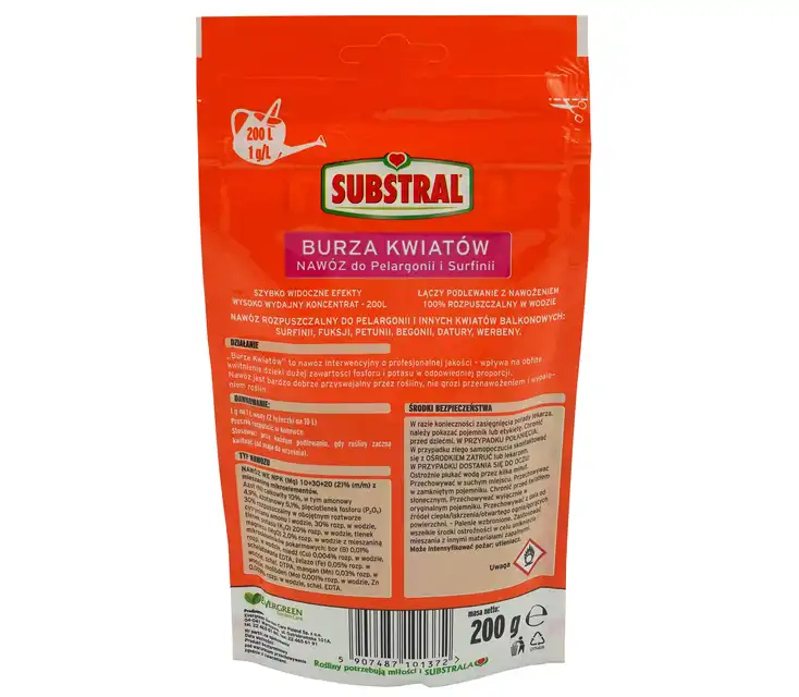 Nawóz interwencyjny do pelargonii Magiczna Siła Substral 200g - Rolmarket